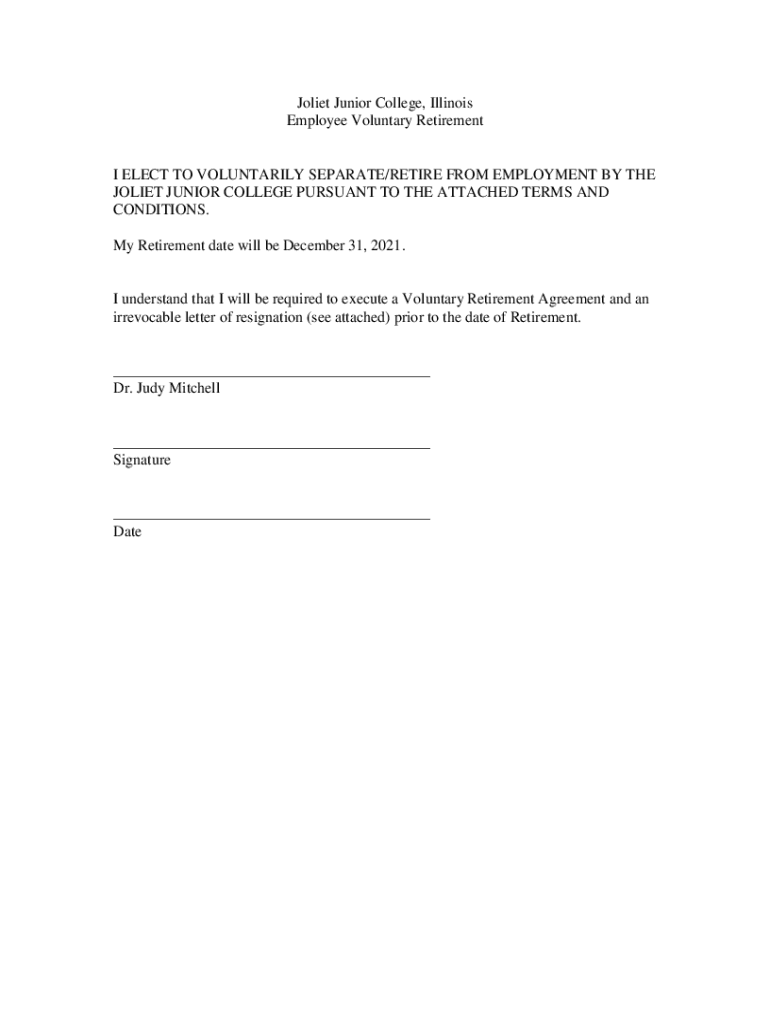 Fillable Online Voluntary Retirement Incentive Program Fax Email Print ...