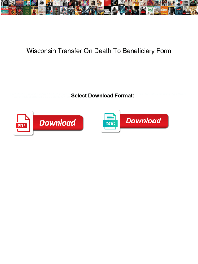 Fillable Online Wisconsin Transfer On Death To Beneficiary Form ...