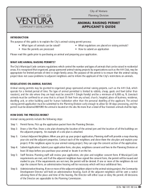 Fillable Online ANIMAL RAISING PERMIT APPLICANT'S GUIDE Fax Email Print ...