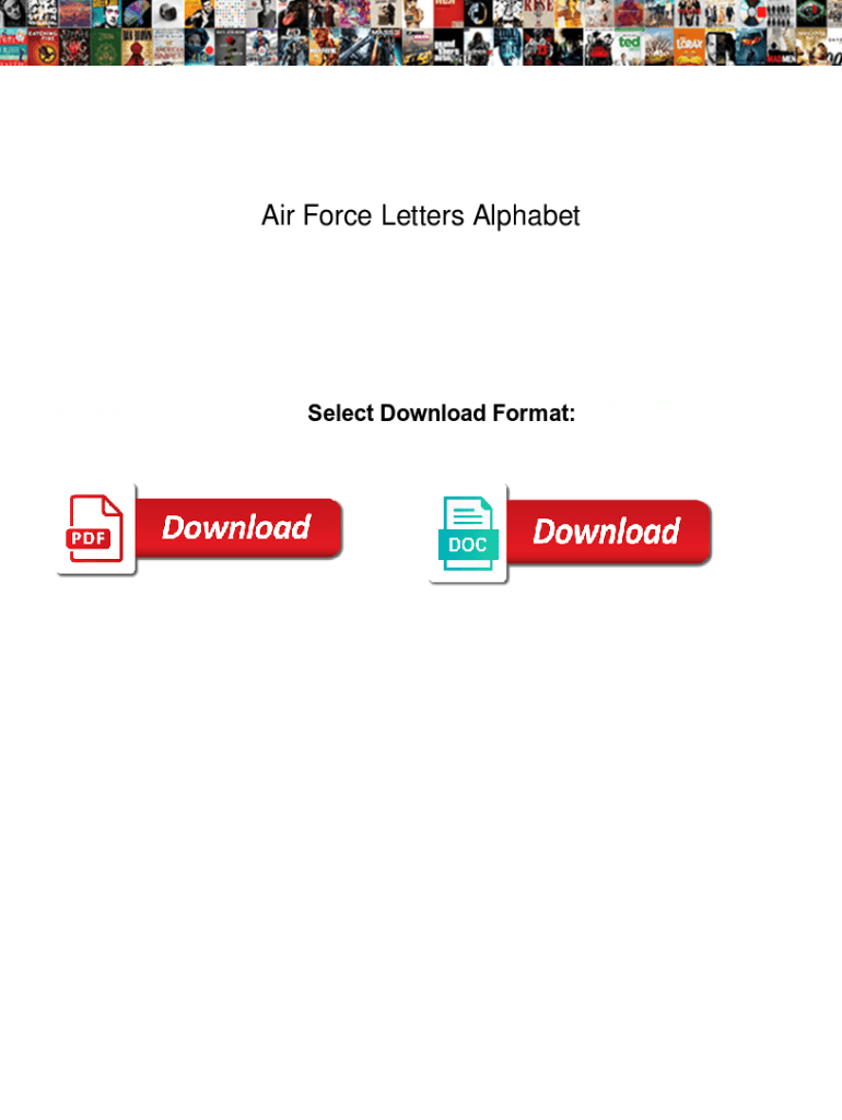 Fillable Online Air Force Letters Alphabet. Air Force Letters Alphabet ...