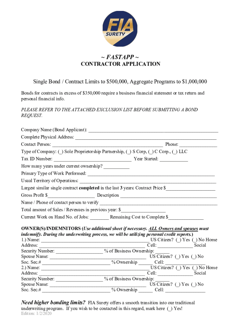 Fillable Online CONTRACTOR PRE-QUALIFICATION APPLICATION PACKET for ... Fax Email Print - pdfFiller