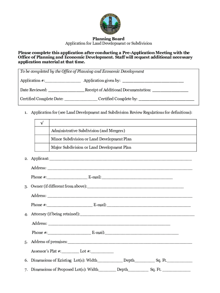 Fillable Online Town of Merrimack Planning Board Application for ...