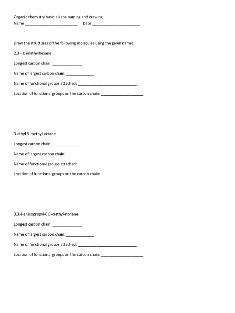 Fillable Online Organic chemistry naming examples 2 (video)Khan Academy ...