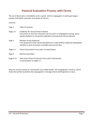 Fillable Online Pastoral Evaluation Form - Native MethodistsPastoral ...
