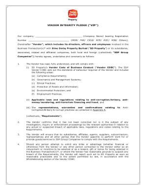 Fillable Online Vendor Declaration and Int Egrity Pledge - MISC Group ...