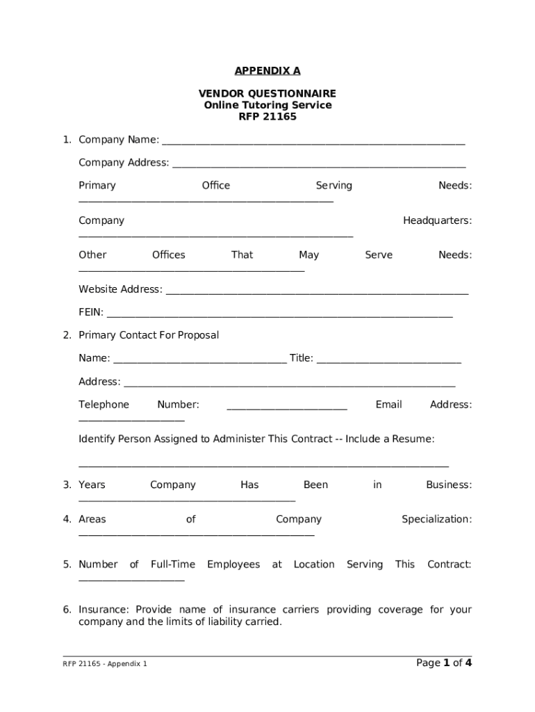 ADDENDUM NO. 1 REQUEST FOR PROPOSALS (RFP) 21165 ONLINE ... Doc ...