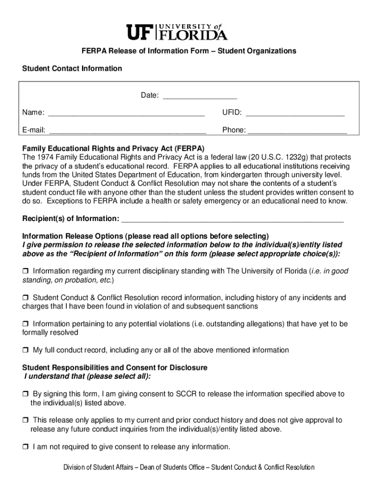 Fillable Online Family Educational Rights and Privacy Act (FERPA) - Navarro ... Fax Email Print ...