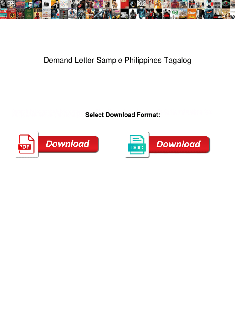Fillable Online Demand Letter Sample Philippines Tagalog. Demand Letter ...