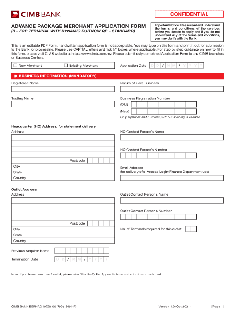 Fillable Online www.cimb.com.mycontentdamCONFIDENTIAL ADVANCE PACKAGE ...