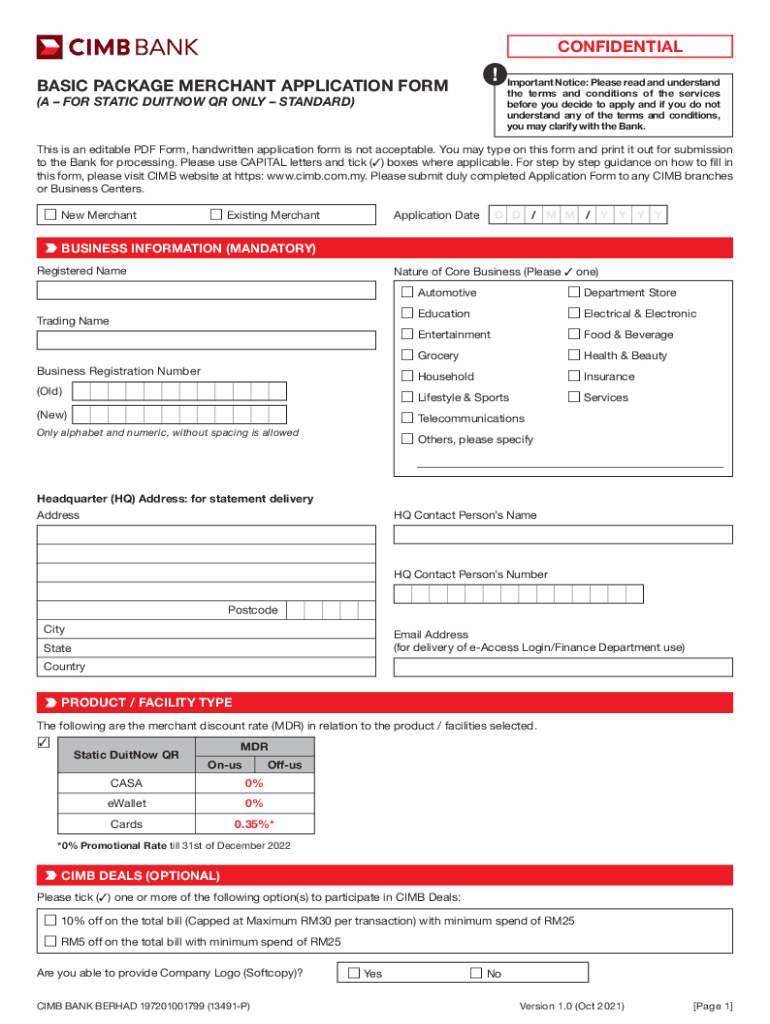 Fillable Online www.cimb.com.mycontentdamBASIC PACKAGE MERCHANT ...