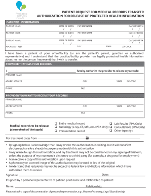Fillable Online Free Medical Records Release Authorization FormHIPAA ...