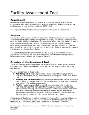 PDF Facility Assessment Tool - Health Quality Innovators Doc Template ...