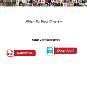 Fillable Online Affidavit For Proof Of Identity. Affidavit For Proof Of Identity tidal Fax Email ...