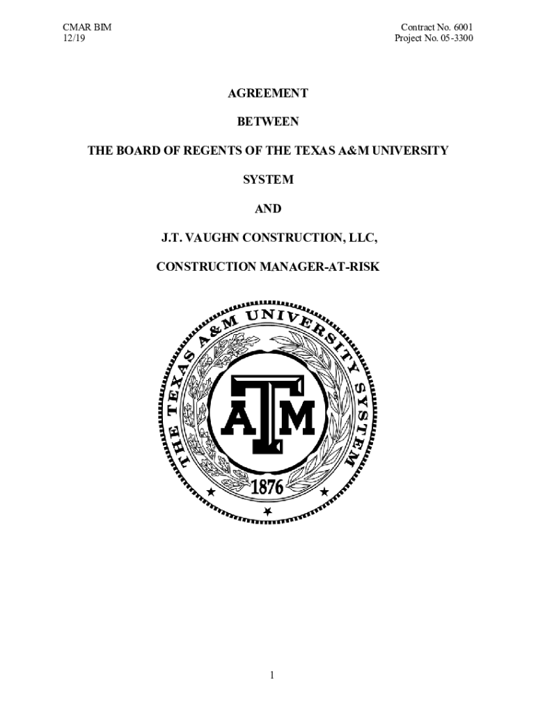 Fillable Online CMAR Agreement BIM final 4.23.DOCX Fax Email Print - pdfFiller