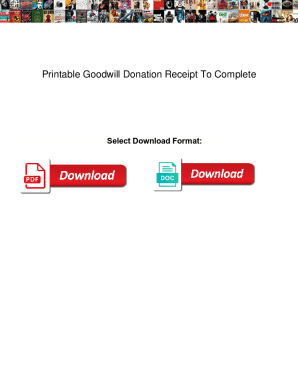 Fillable Online Printable Goodwill Donation Receipt To Complete. Printable Goodwill Donation ...