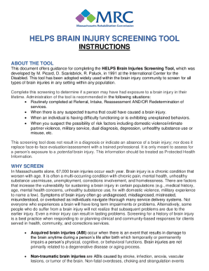 Fillable Online helps brain injury screening tool - Mass.gov Fax Email ...