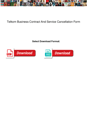 Fillable Online Telkom Business Contract And Service Cancellation Form ...