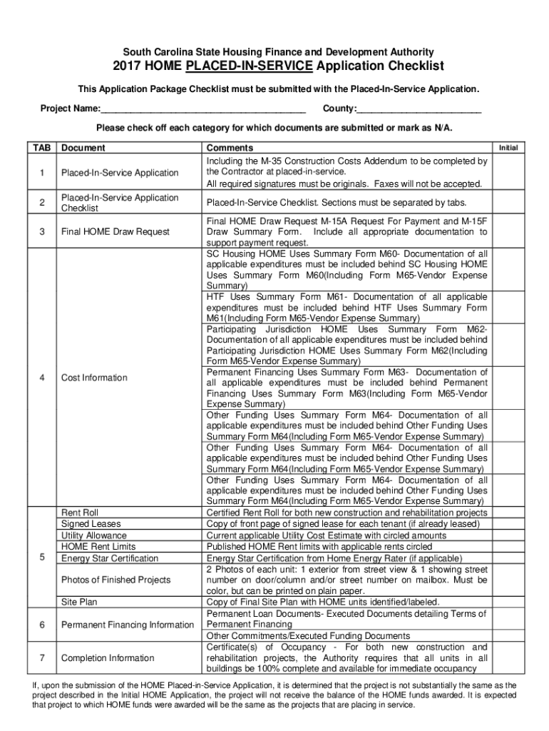 Fillable Online PDF South Carolina State Housing Finance and ...