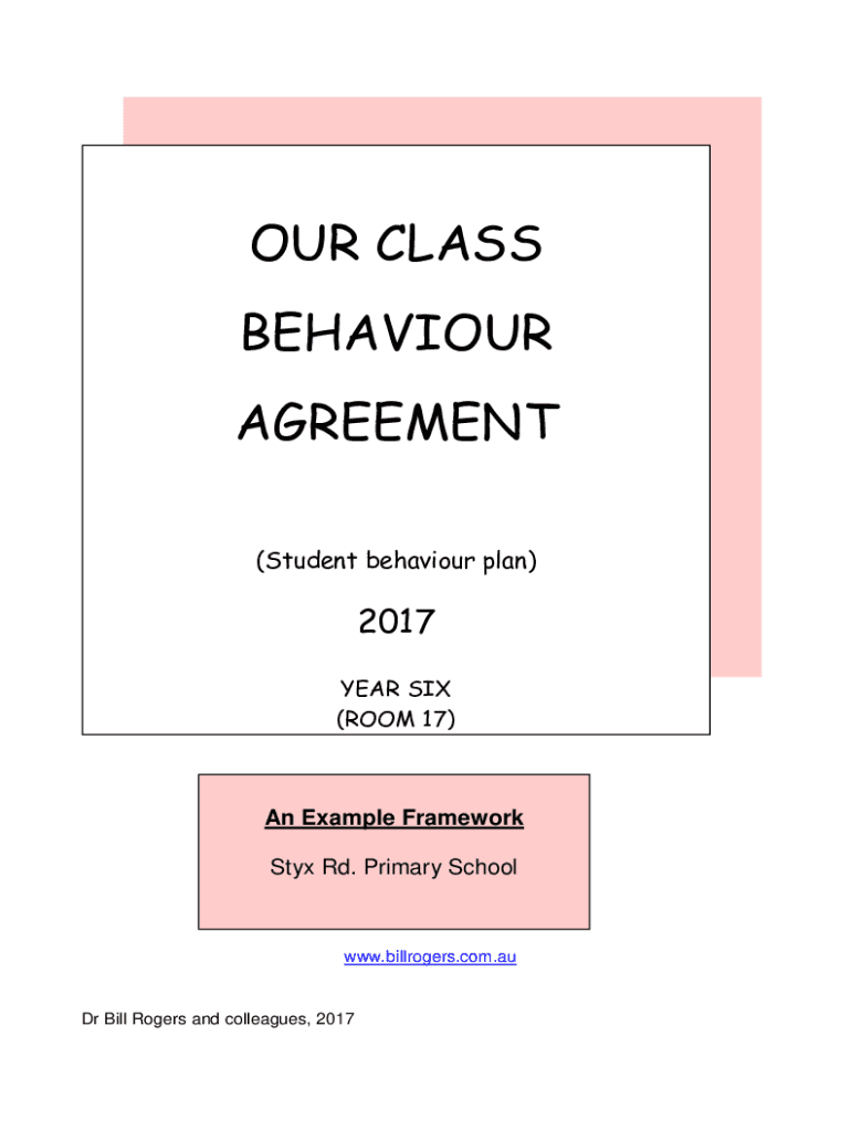Fillable Online DEVELOPING A STUDENT BEHAVIOUR AGREEMENT - NET Fax ...