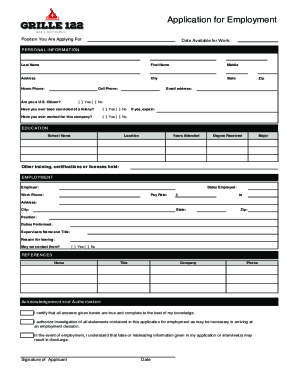 Fillable Online Instructions & Checklist Employment Application Fax ...
