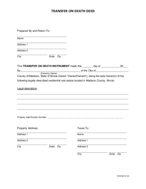 Fillable Online TOD Affidavit Form - Indiana Recorders Association Fax ...