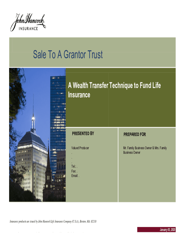 Fillable Online Sale to a Grantor Trust - Sample Solutions Presentation ...
