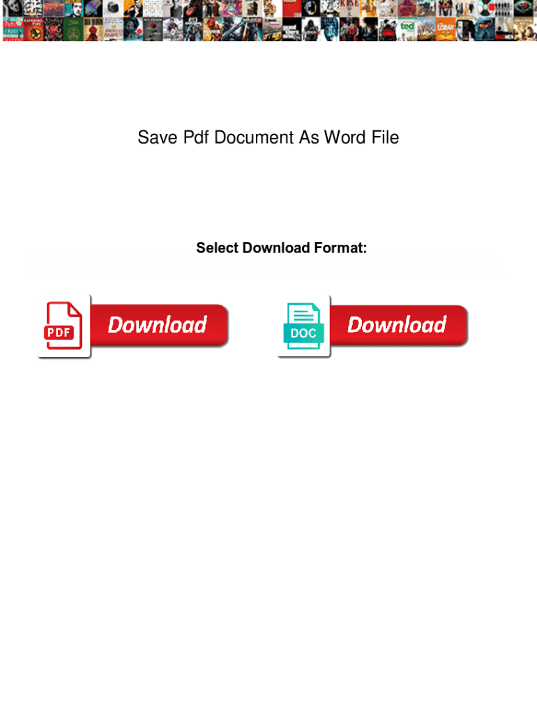 Fillable Online Save Pdf Document As Word File Save Pdf Document As 