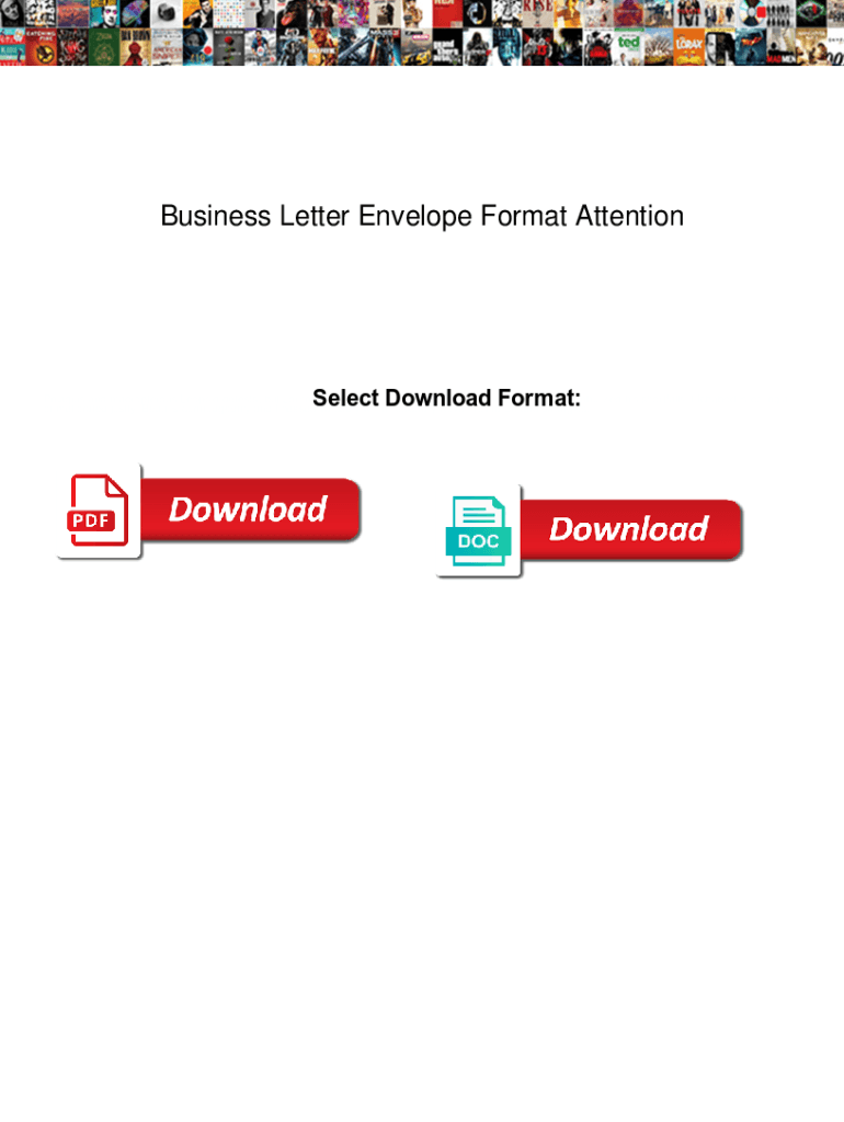 Fillable Online Business Letter Envelope Format Attention. Business ...