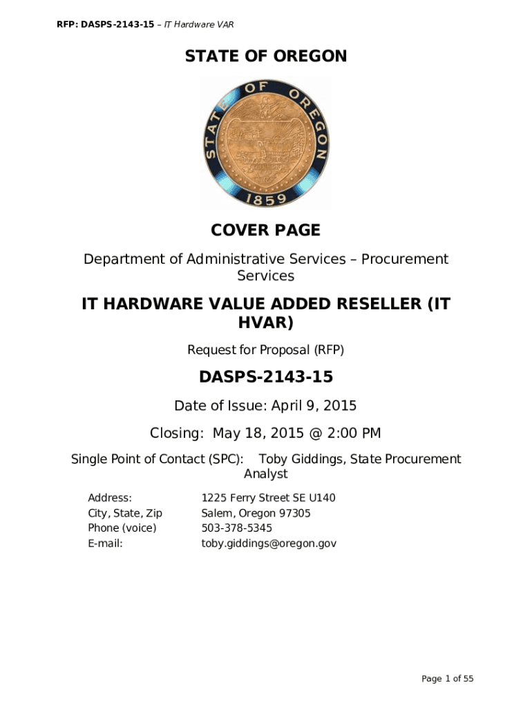 38 Printable Rfp Template s - Samples in PDF ... Doc Template | pdfFiller