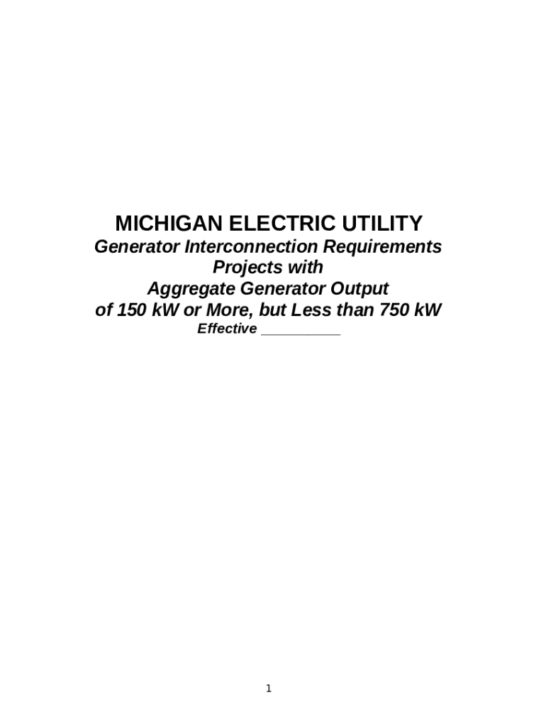 Generator Interconnection Requirements Category 4 Projects ... Doc ...