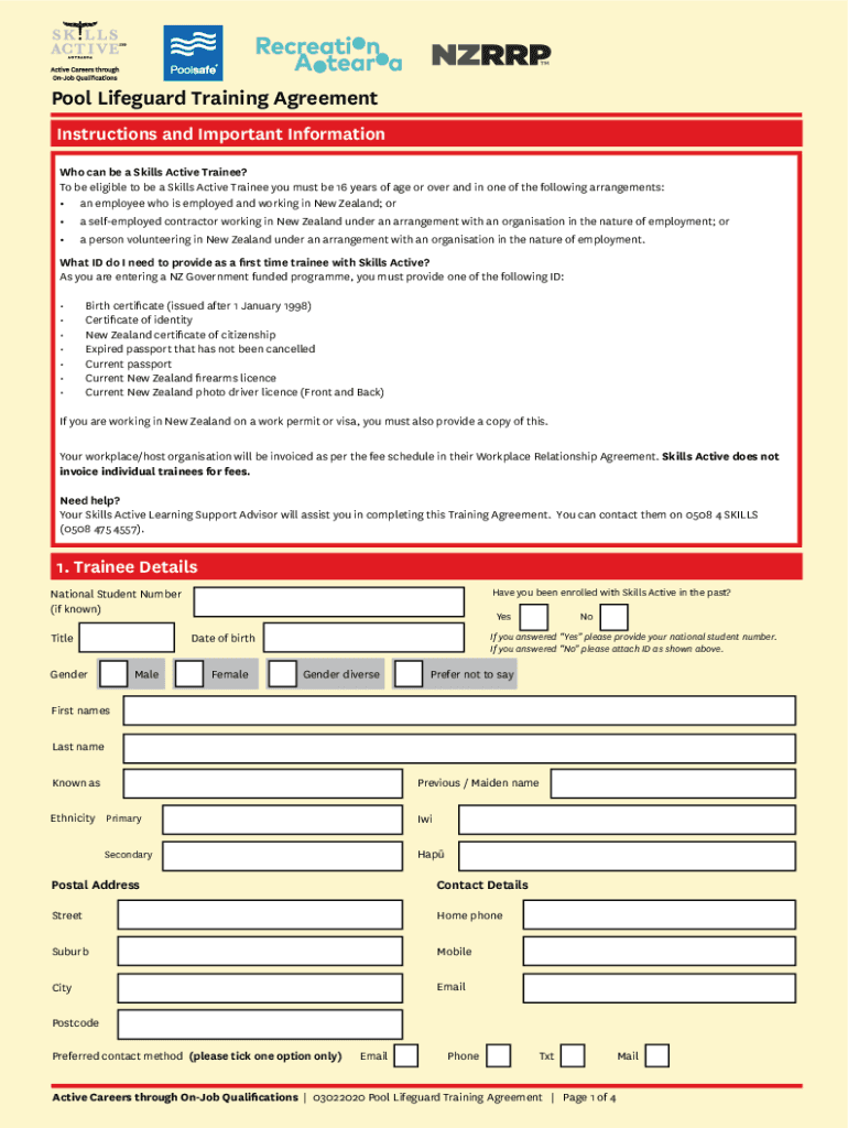 Fillable Online Get the free Pool Lifeguard Practising Certificate ...