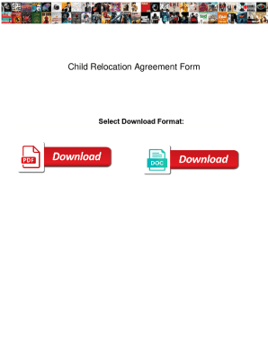 Fillable Online Child Relocation Agreement Form. Child Relocation ...