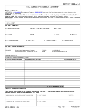 Fillable Online USNAINST 4002.2(series) USNA MUSEUM ARTIFACT DONATION ...