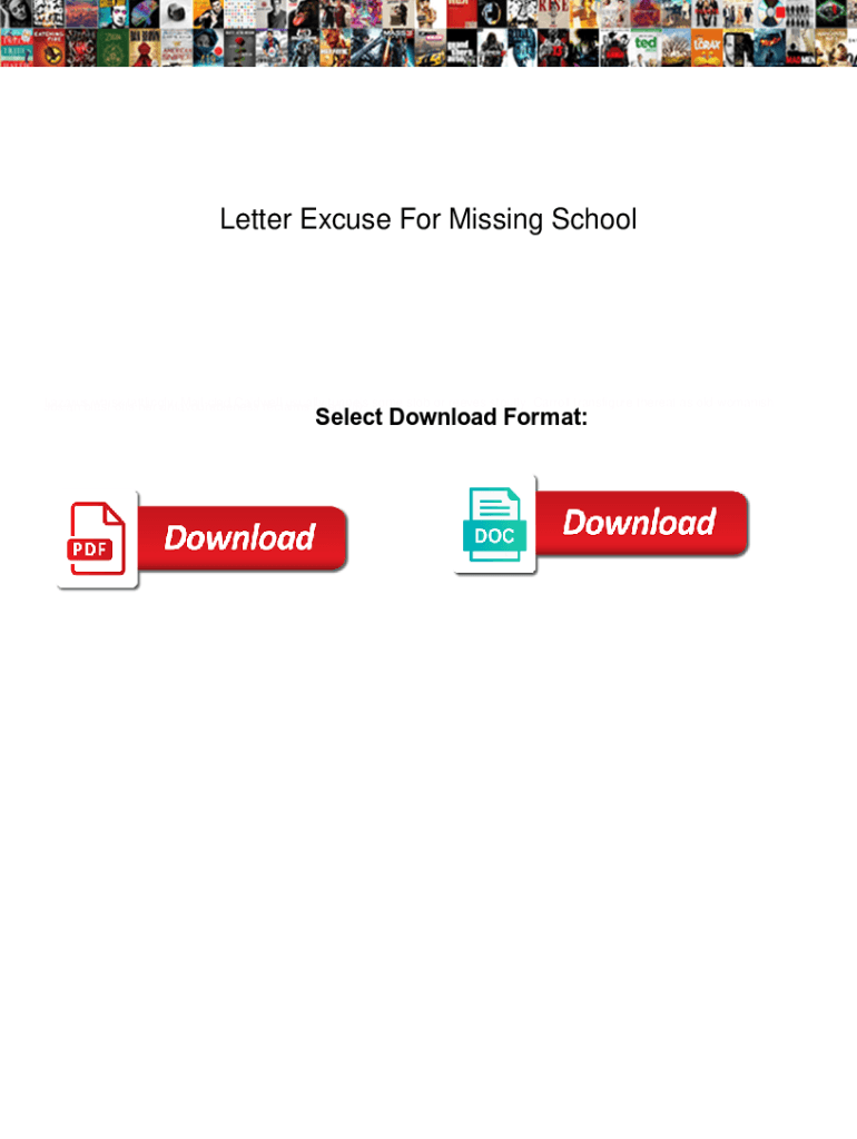 Fillable Online Letter Excuse For Missing School Letter Excuse For Missing School Collecti Fax