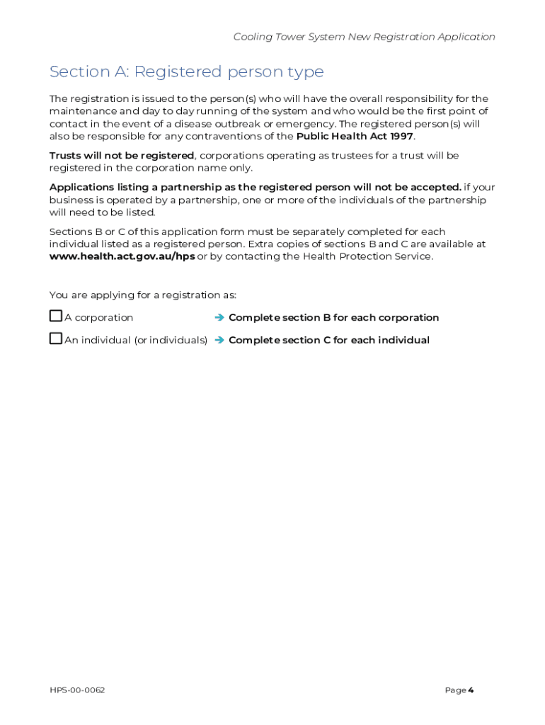 Fillable Online Cooling Tower System Registration Application Fax Email ...