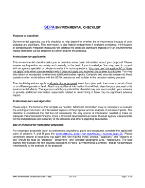 Fillable Online SEPA Environmental Checklist: Time Oil Bulk Terminal ...