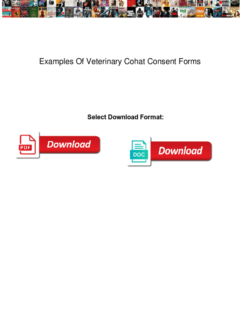 Fillable Online Examples Of Veterinary Cohat Consent Forms. Examples Of ...