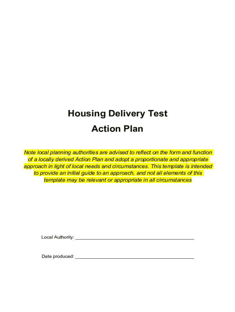 Fillable Online PDF Housing Delivery Test: - Preparing Effective Action ...