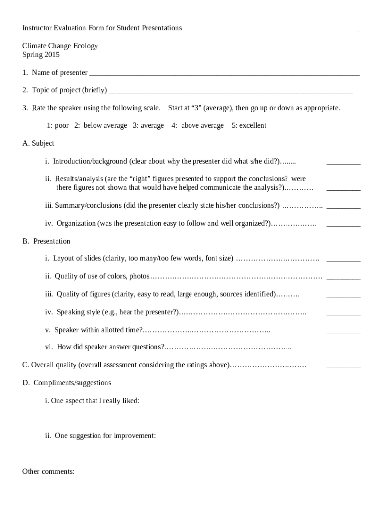 Poster Grading Doc Template | pdfFiller