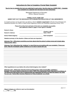 Fillable Online Instructions for How to Complete a Formal State ...