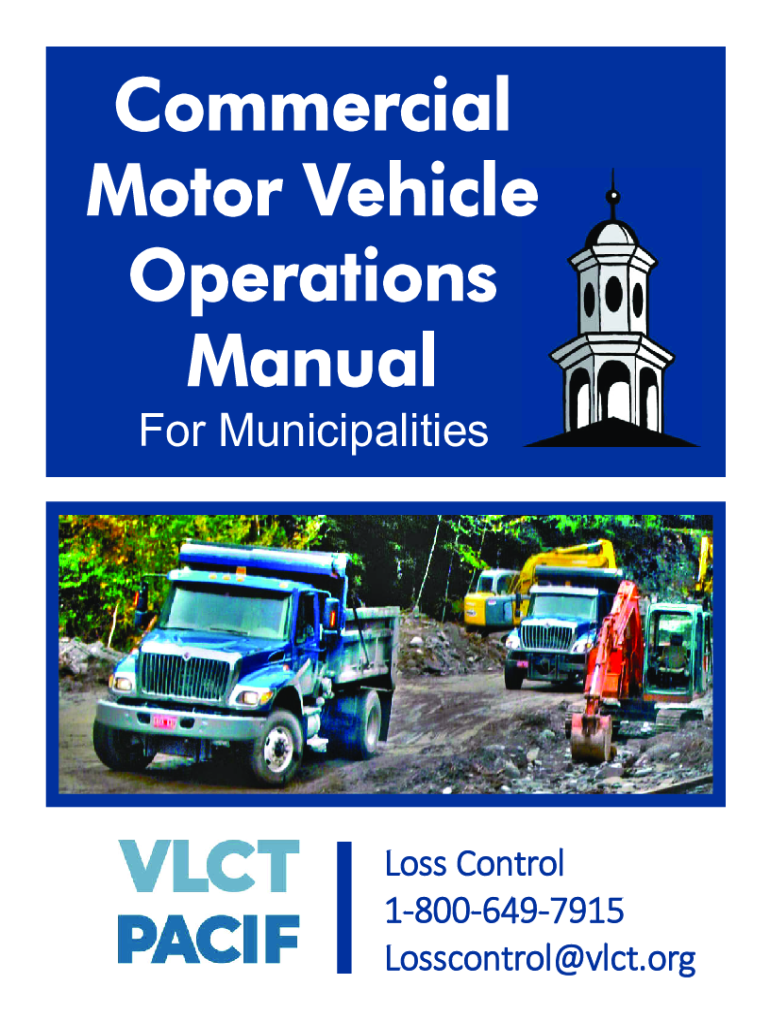 Fillable Online Commercial Motor Vehicle Operations Manual - VLCT Fax ...