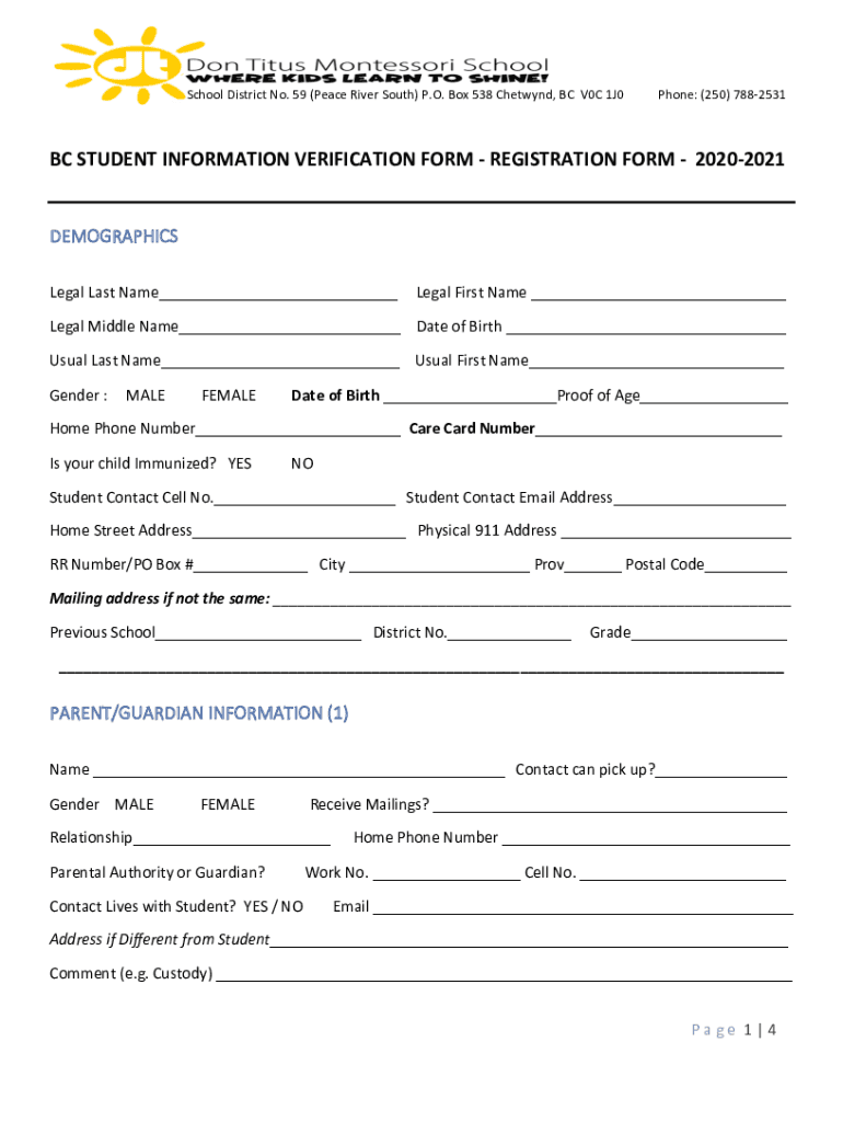 Fillable Online BC STUDENT INFORMATION VERIFICATION FORM 2020-2021.docx ...