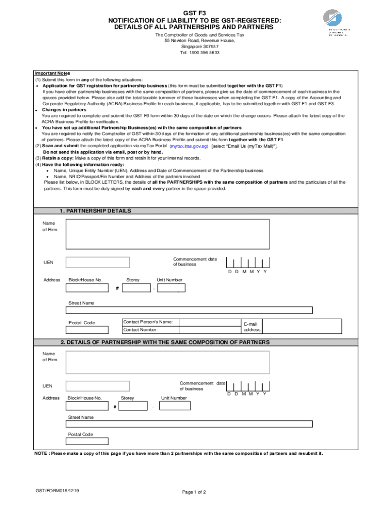 Gst Registration Form - Fill Online, Printable, Fillable, Blank | pdfFiller