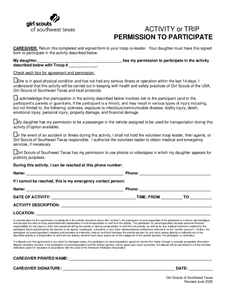 Fillable Online Troop Management - Girl Scouts Fax Email Print - pdfFiller