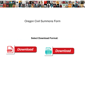 Fillable Online Oregon Civil Summons Form. Oregon Civil Summons Form ...