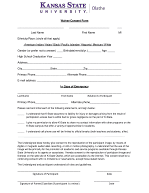 Fillable Online olathe k-state Waiver/Consent Form - olathe.k-state.edu ...