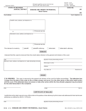 Fillable Online FORM DC 111a ANSWER, NONPAYMENT OF RENT - Washtenaw Fax ...