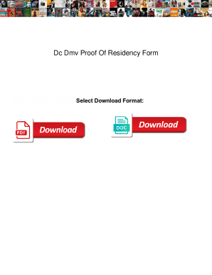 Fillable Online Dc Dmv Proof Of Residency Form. Dc Dmv Proof Of ...