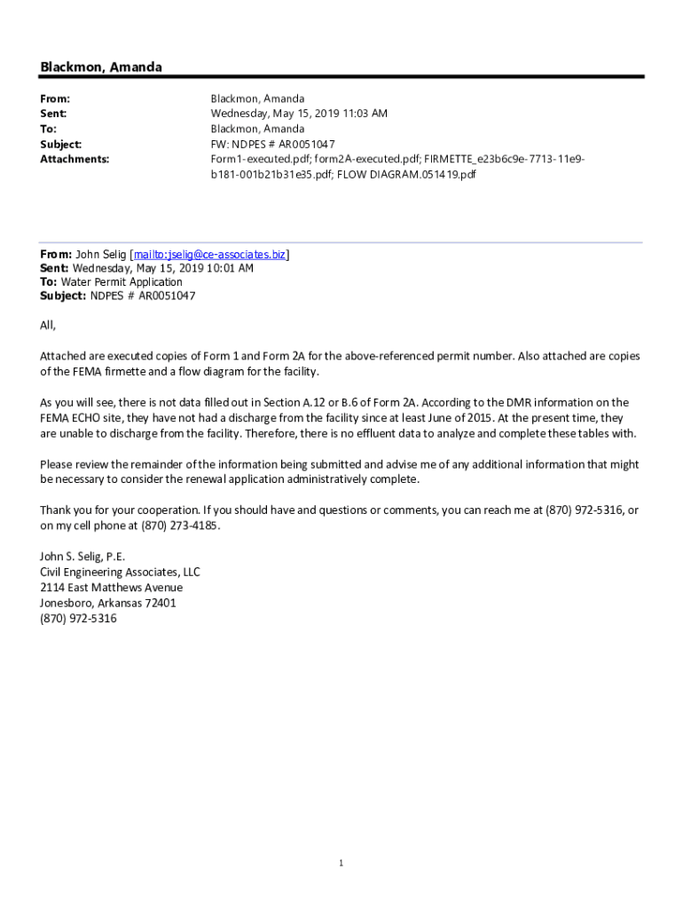 Fillable Online AUTHORIZATION FOR A NO-DISCHARGE WATER ... - adeq.state ...