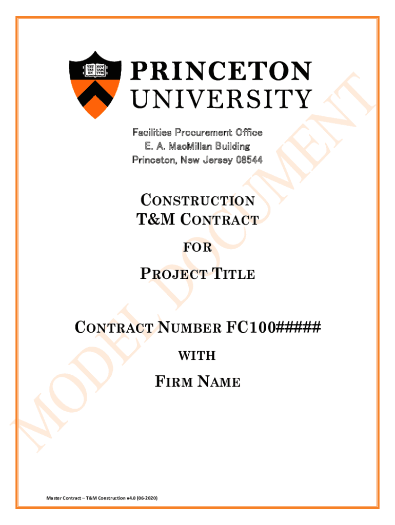 Fillable Online T&M CONTRACT Fax Email Print - pdfFiller